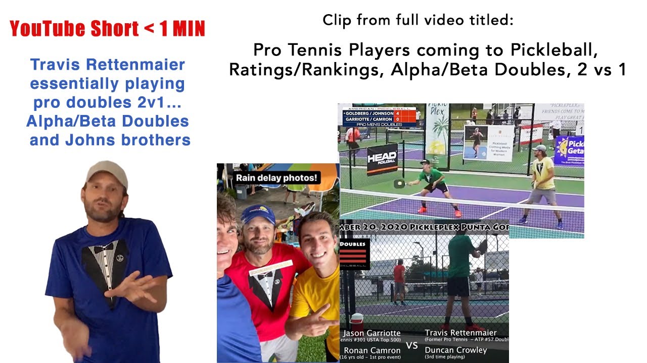Travis Rettenmaier essentially playing pro doubles 2v1... Alpha/Beta ...