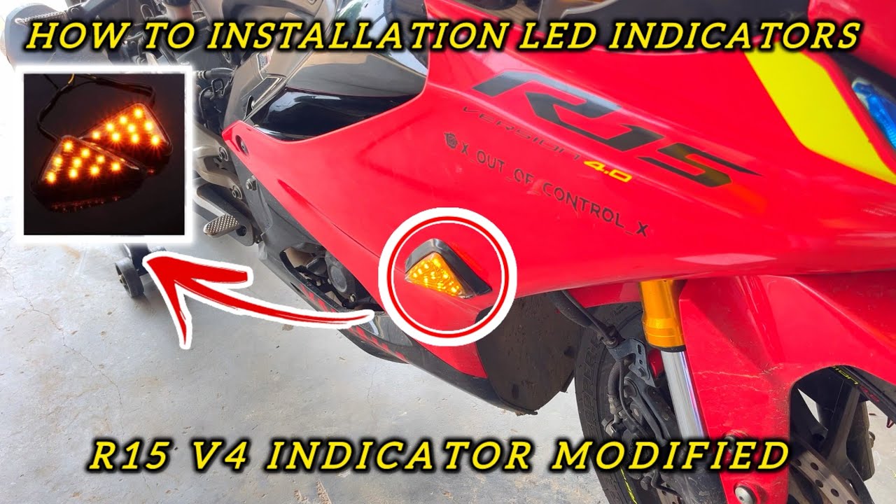 How to installation R15 V4 LED indicators 🤩| Motolab pitshop the ...