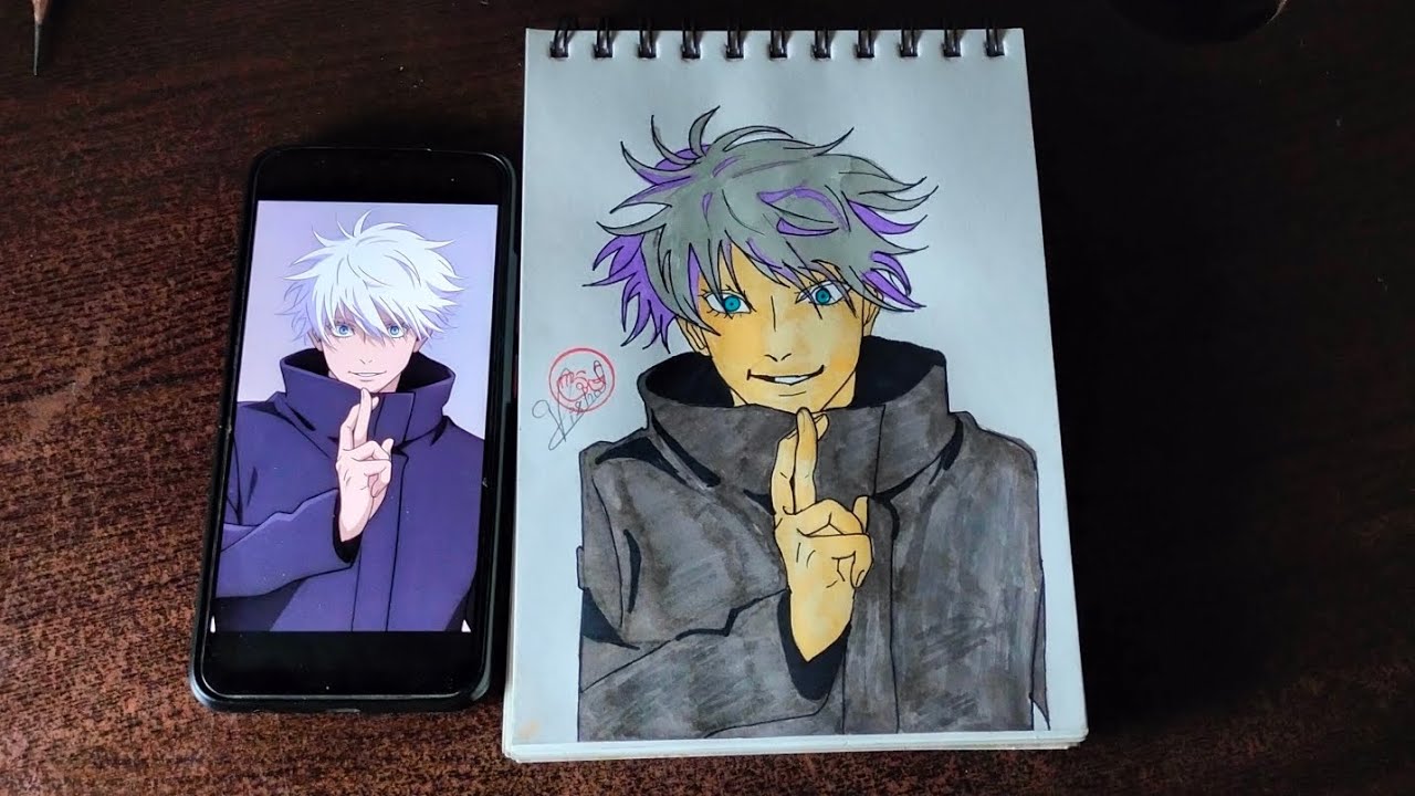 How to Draw Gojo Domain Expansion // Step by step drawing tutorial ...