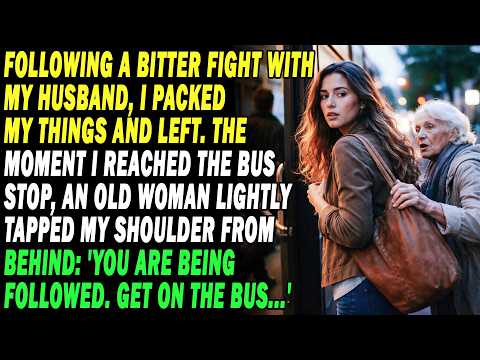 AFTER OUR BIG FIGHT, I LEFT WITH MY BAGS. AT THE BUS STOP, AN OLD LADY TAPPED ME: \