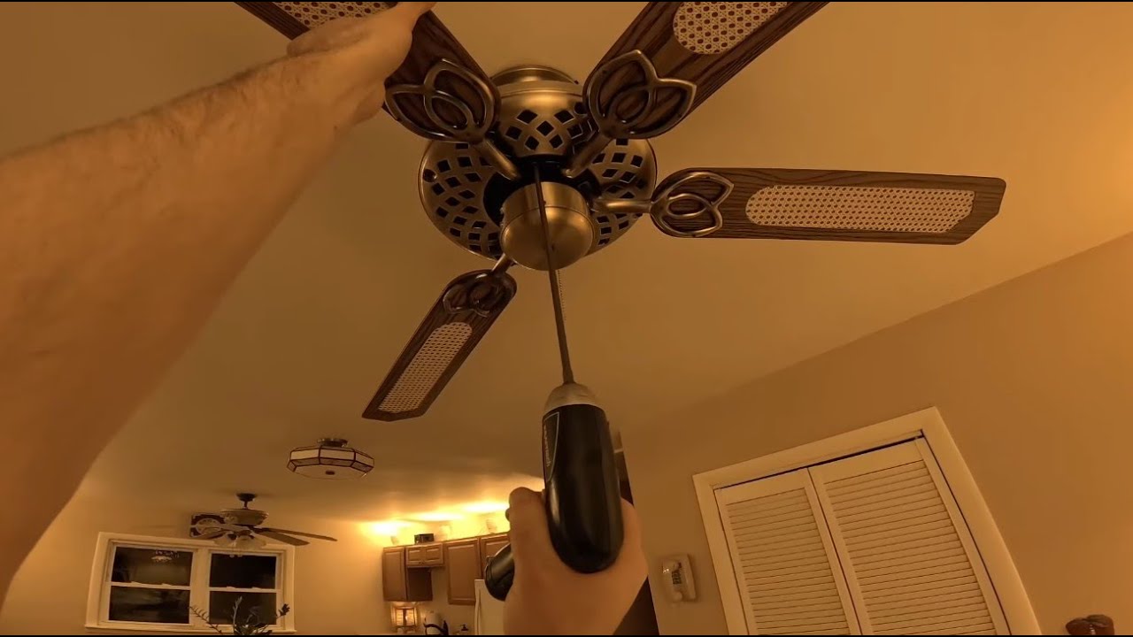 Installing a Crest 8600 Ceiling Fan Into The Dining Room - YouTube