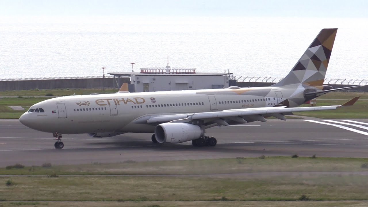 【New livery】Etihad Airways Airbus A330-243 A6-EYD Landing at Nagoya ...