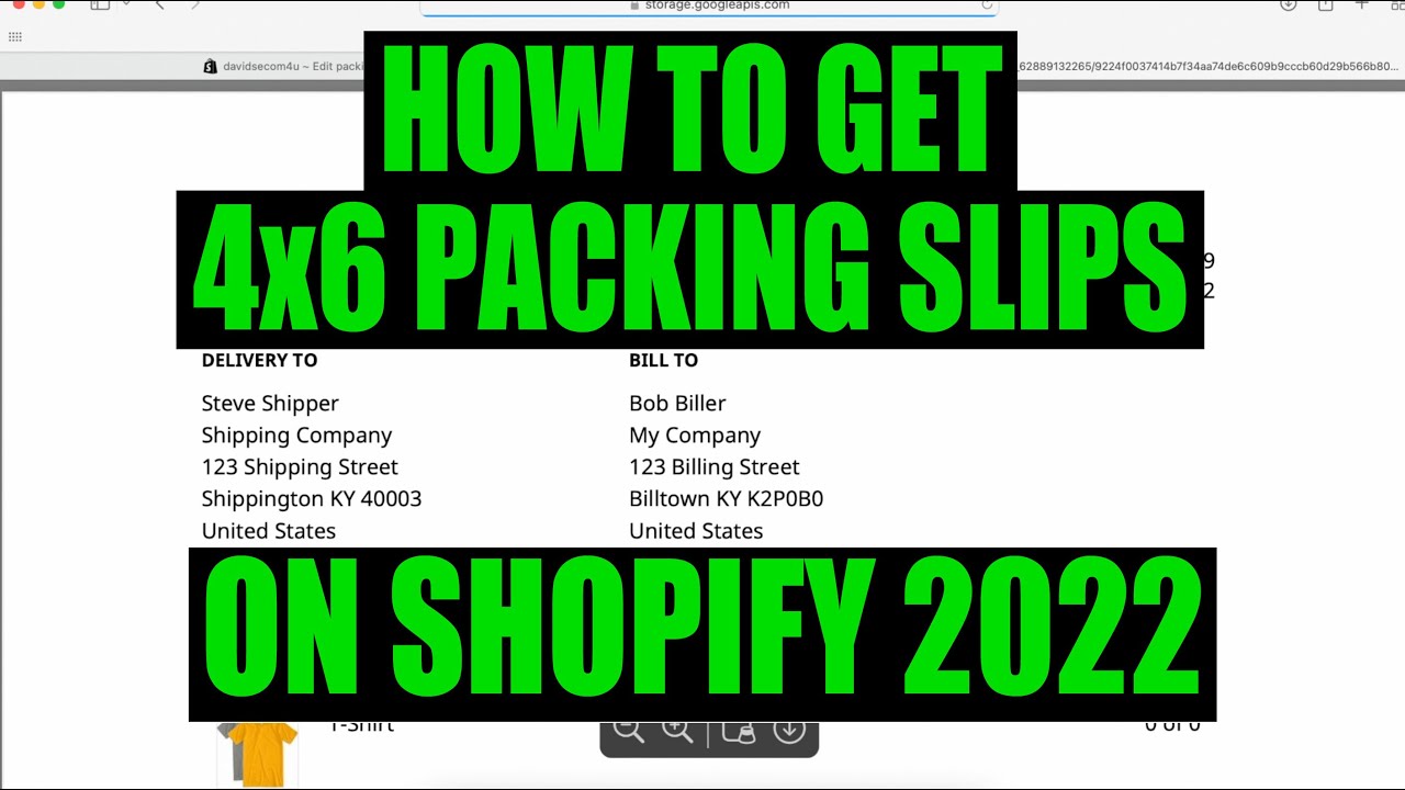 HOW TO GET 4x6 PACKING SLIPS ON SHOPIFY - 2022 - YouTube