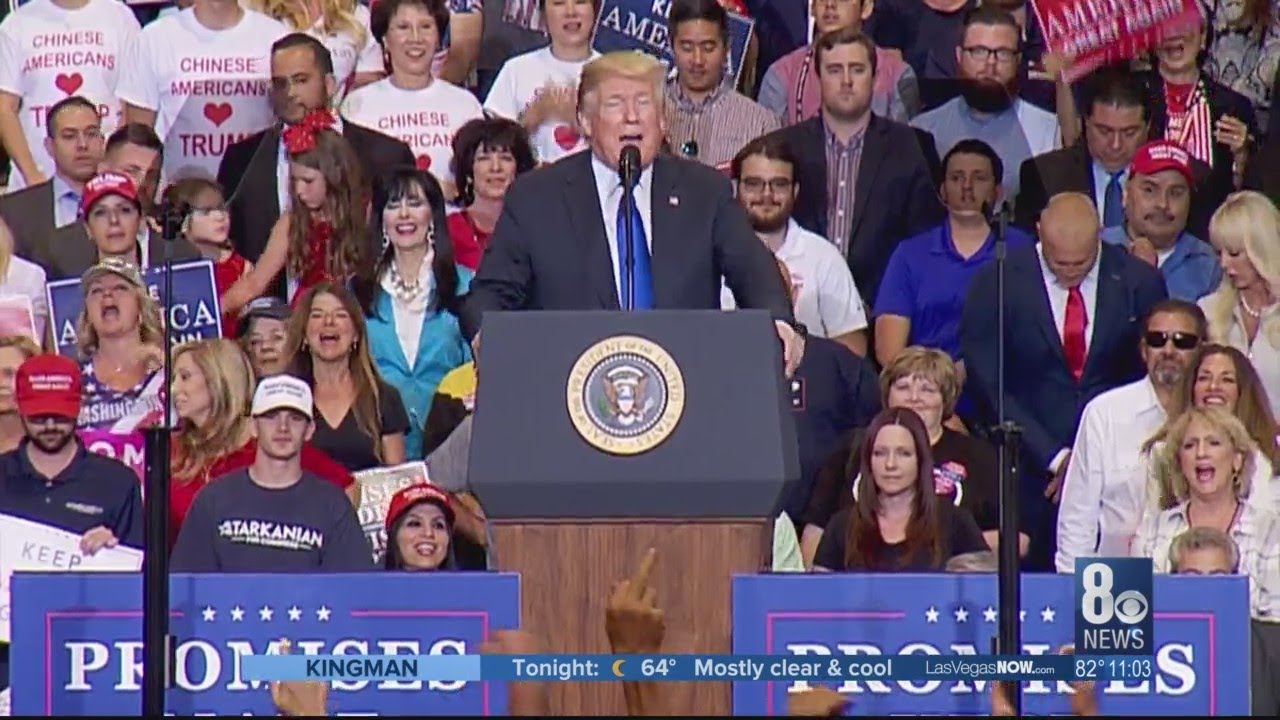 WATCH: President Donald Trump holds MAGA rally at Las Vegas Convention ...