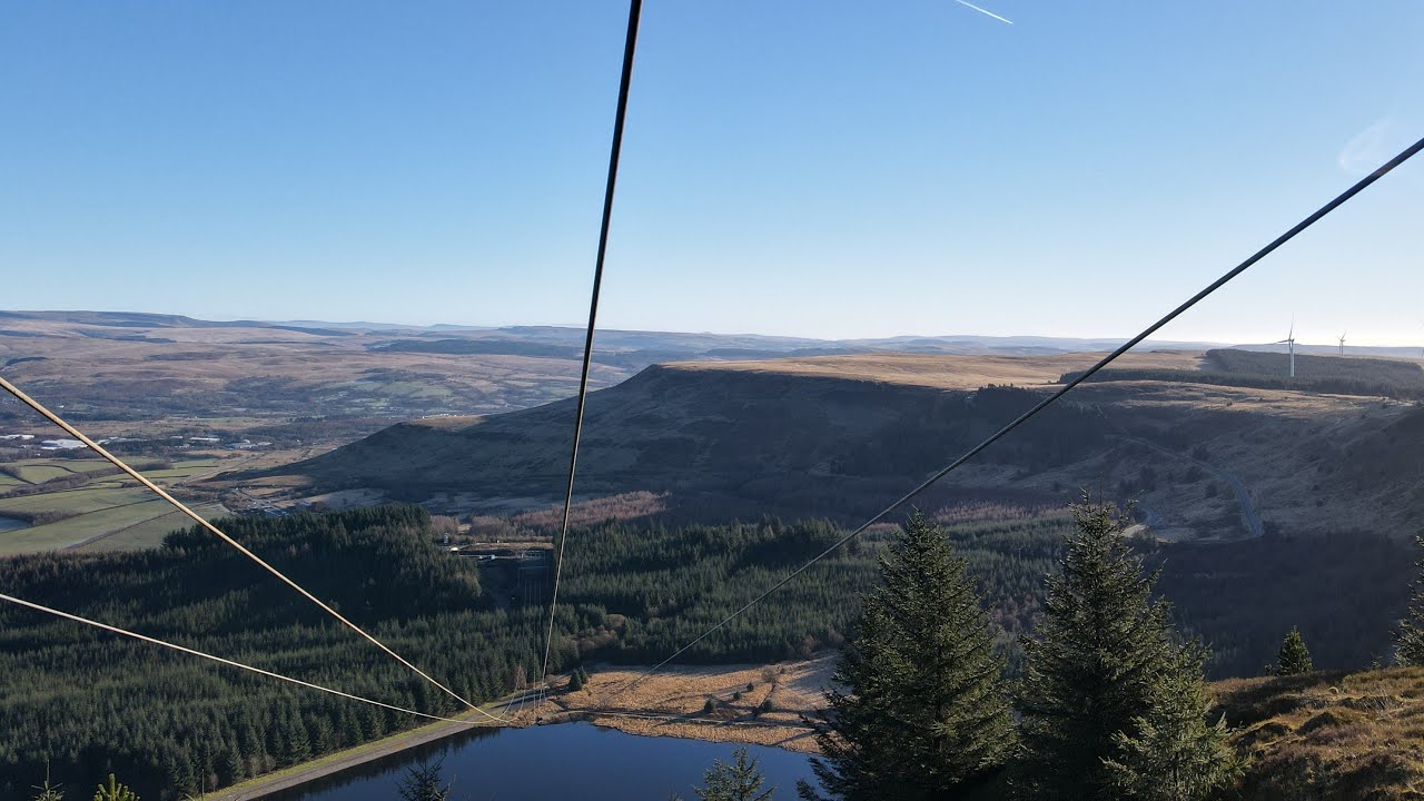 The ride and walk RCT Zip Wire from Treherbert (with views) - YouTube