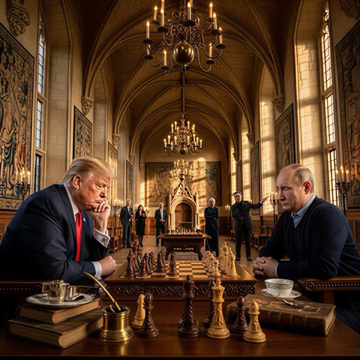 Trump and Putin are playing chess! #ai #donaldtrump #putin #chess - YouTube