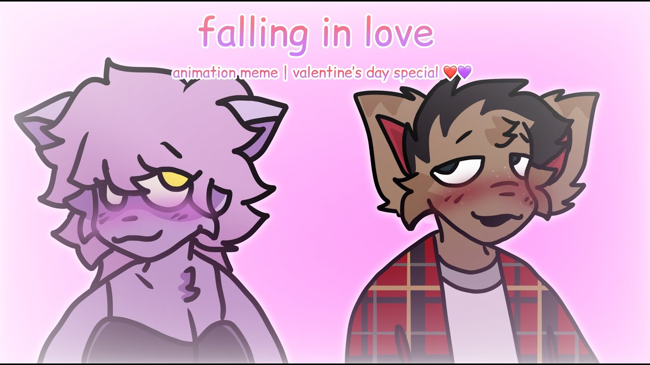 falling in love | animation meme | valentine’s day special ️💜 - YouTube
