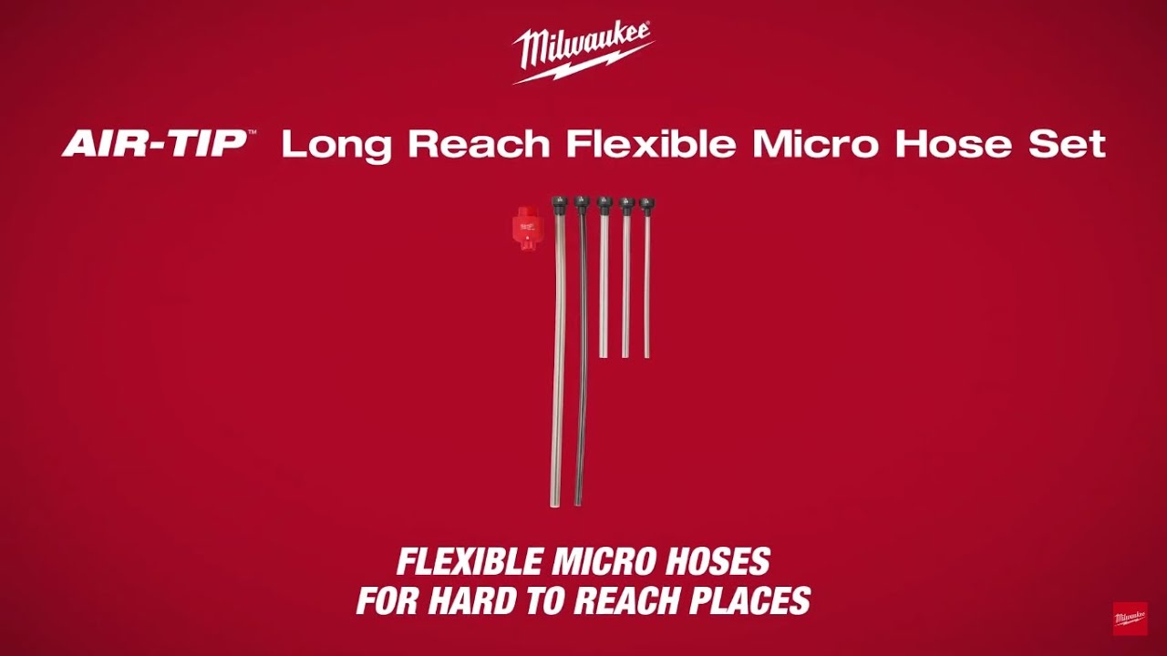Milwaukee® AIR TIP™ Long Reach Flexible Micro Hose Set - YouTube