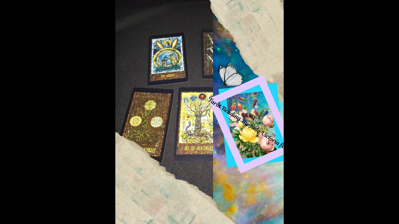 Reading Tarot example in our back yard - YouTube