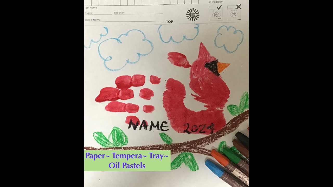 Cardinal Handprint for Square1 #cardinal #handprintart #handprinting # ...