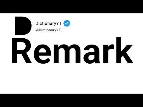 Remark Synonyms | Thesaurus | Similar Words - YouTube