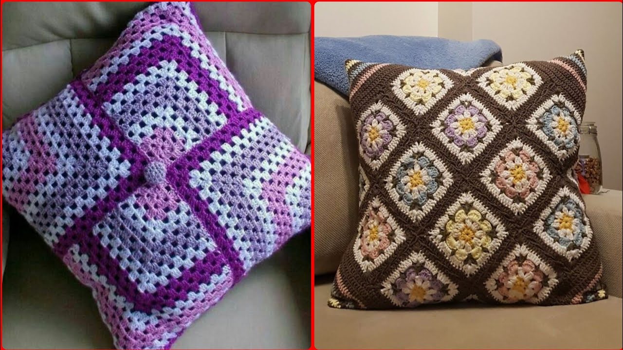 Free Crochet 🧶🧶 Pillow covers design #New and fabulous pillow cover ...