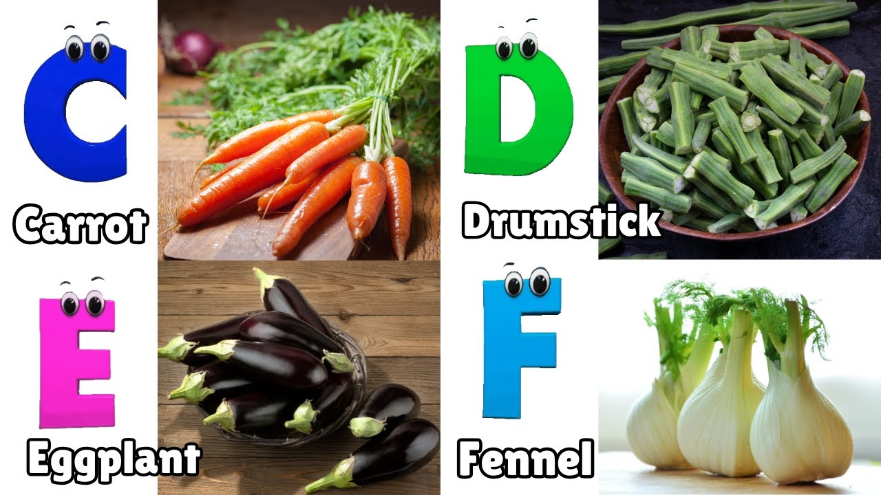 Vegetables ABC Song | Learn English Alphabet Letters | Phonics for Kids ...