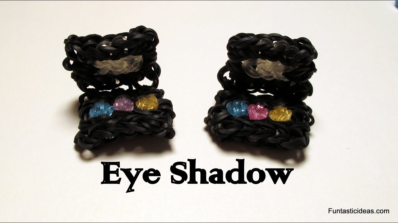 Rainbow Loom Makeup Palette/Eye Shadow Charm- How to - Make Up Series ...