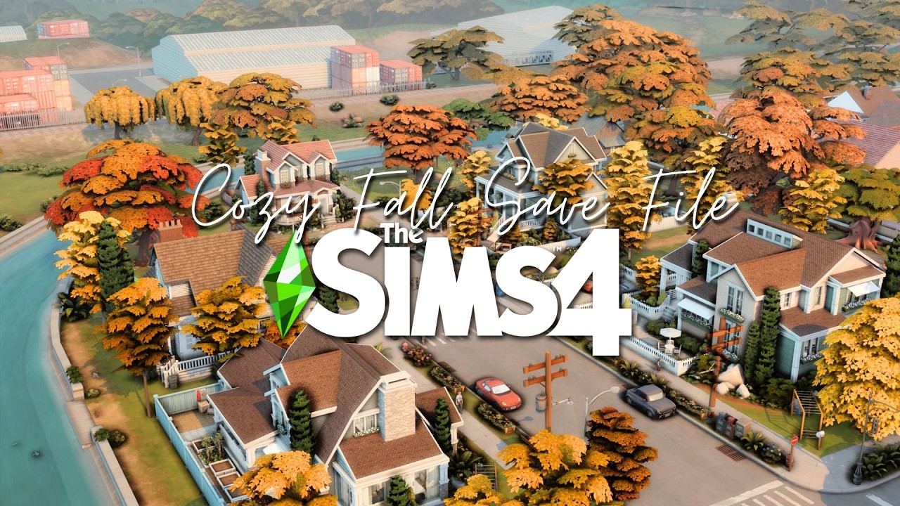 🍂 New autumn save file in The Sims 4 || Cozy Fall Save File (no CC) # ...