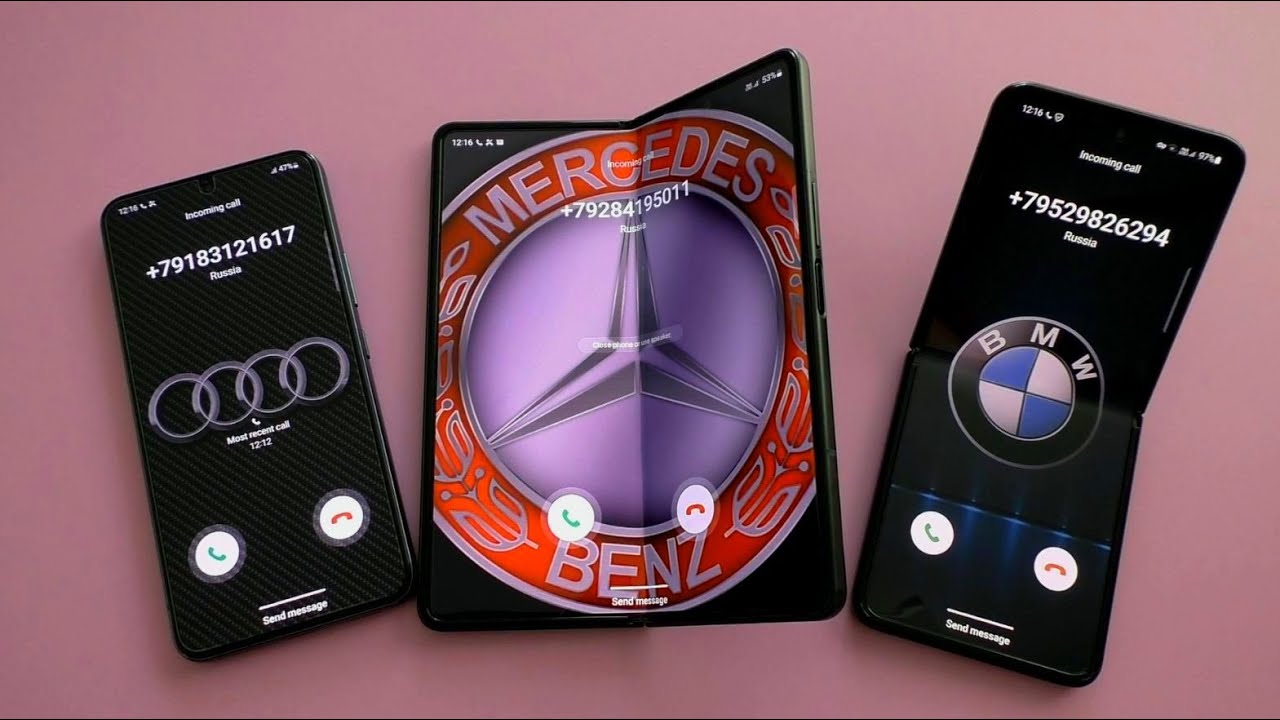 Mercedes Benz vs BMW vs Audi Samsung Galaxy Phones Incoming Call - YouTube