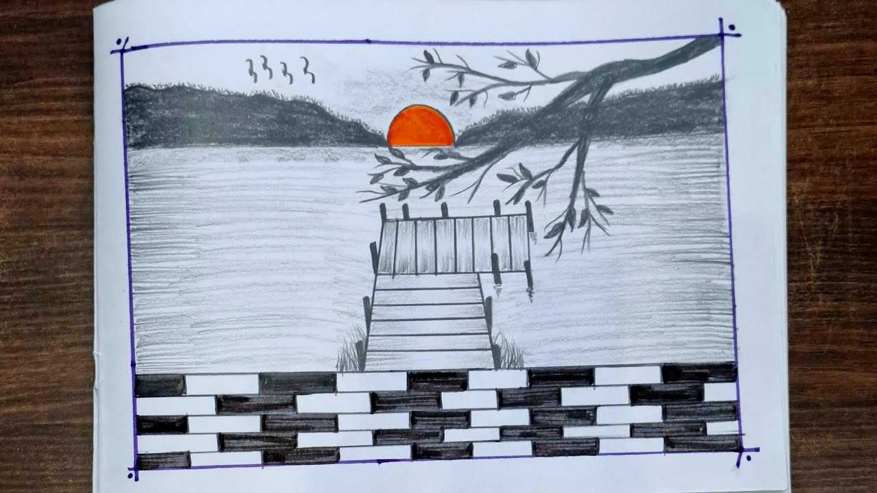 How to draw beautiful drawing with shading pencil - YouTube