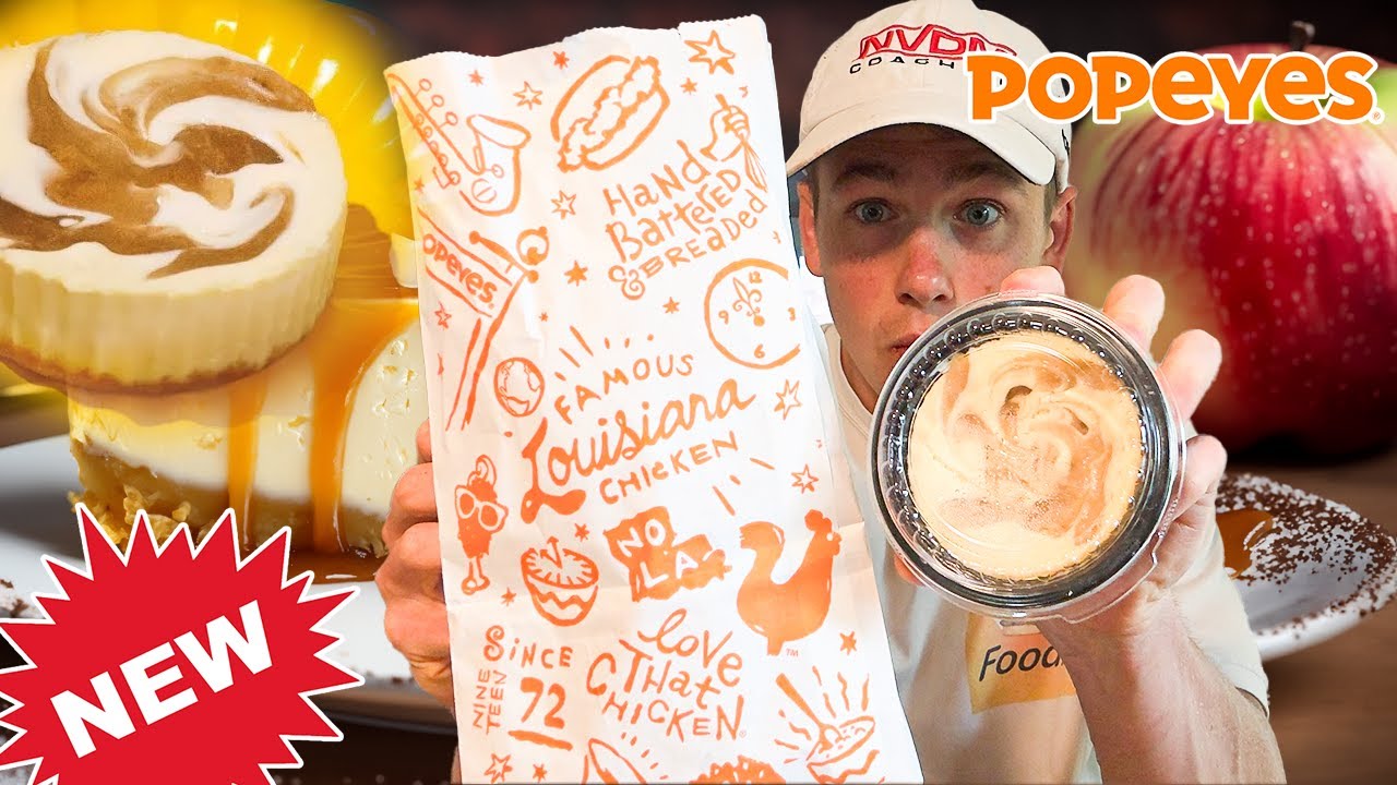 🍏🍮 Caramel Apple Cheesecake Review from Popeyes! A Fall Favorite? 🍂🍰 ...