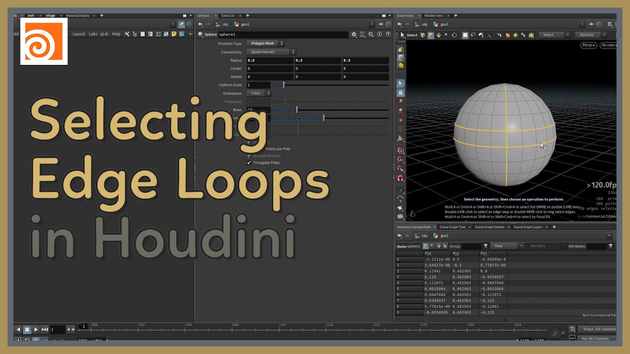 #82 Selecting Edge Loops in Houdini - YouTube