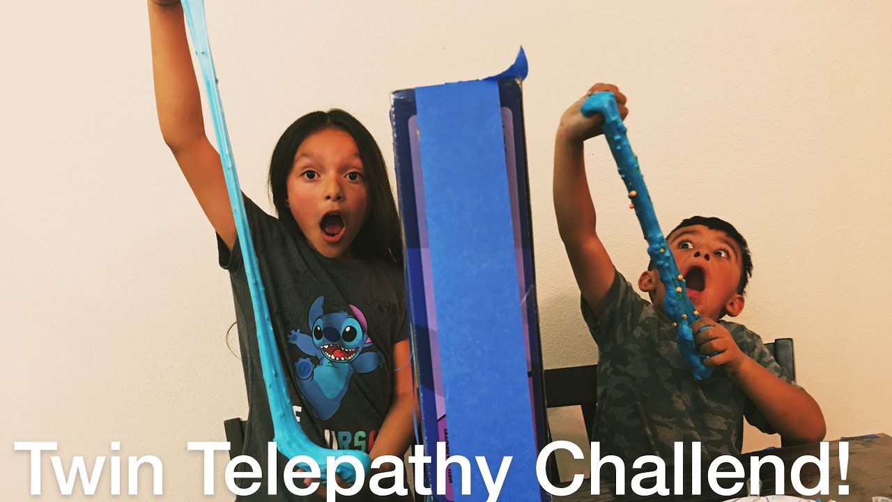 Twin Telepathy Challenge Slime!!! - YouTube