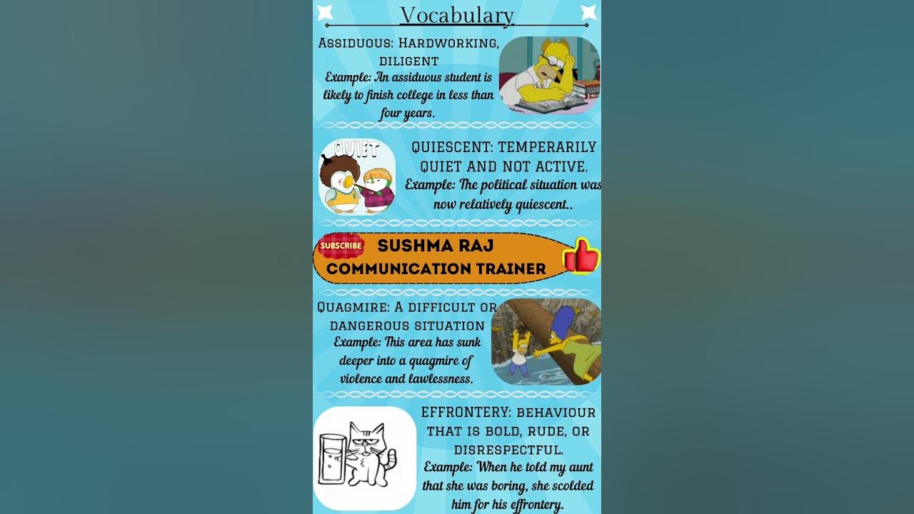 Vocabulary. #english #youtube - YouTube