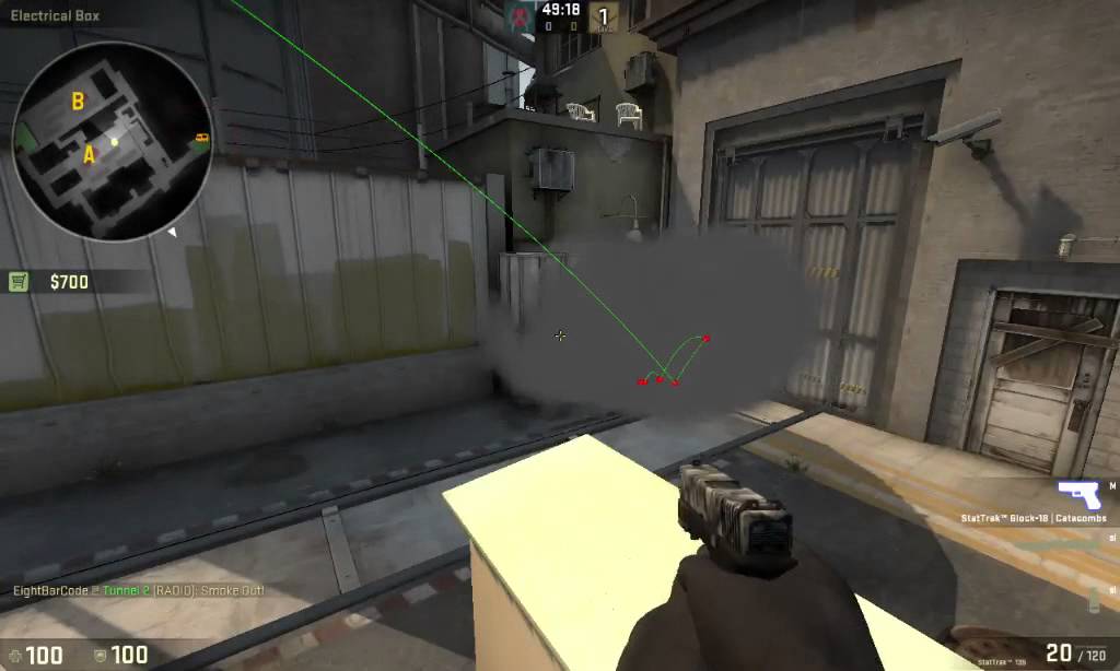 CS:GO - Train - Smoke - Exit from Ladder Room (Popdog) to BS A from ...