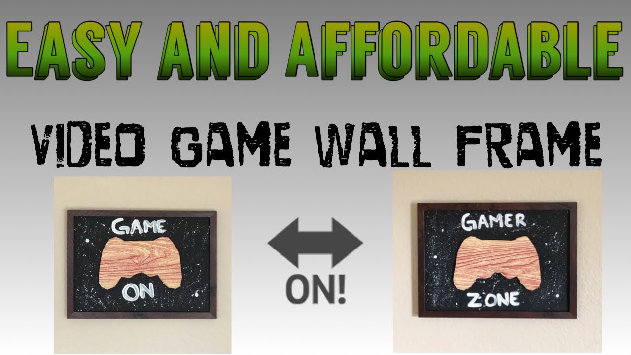 Dollar Tree Home Decor | DIY Video Game Wall Frame Decor - YouTube