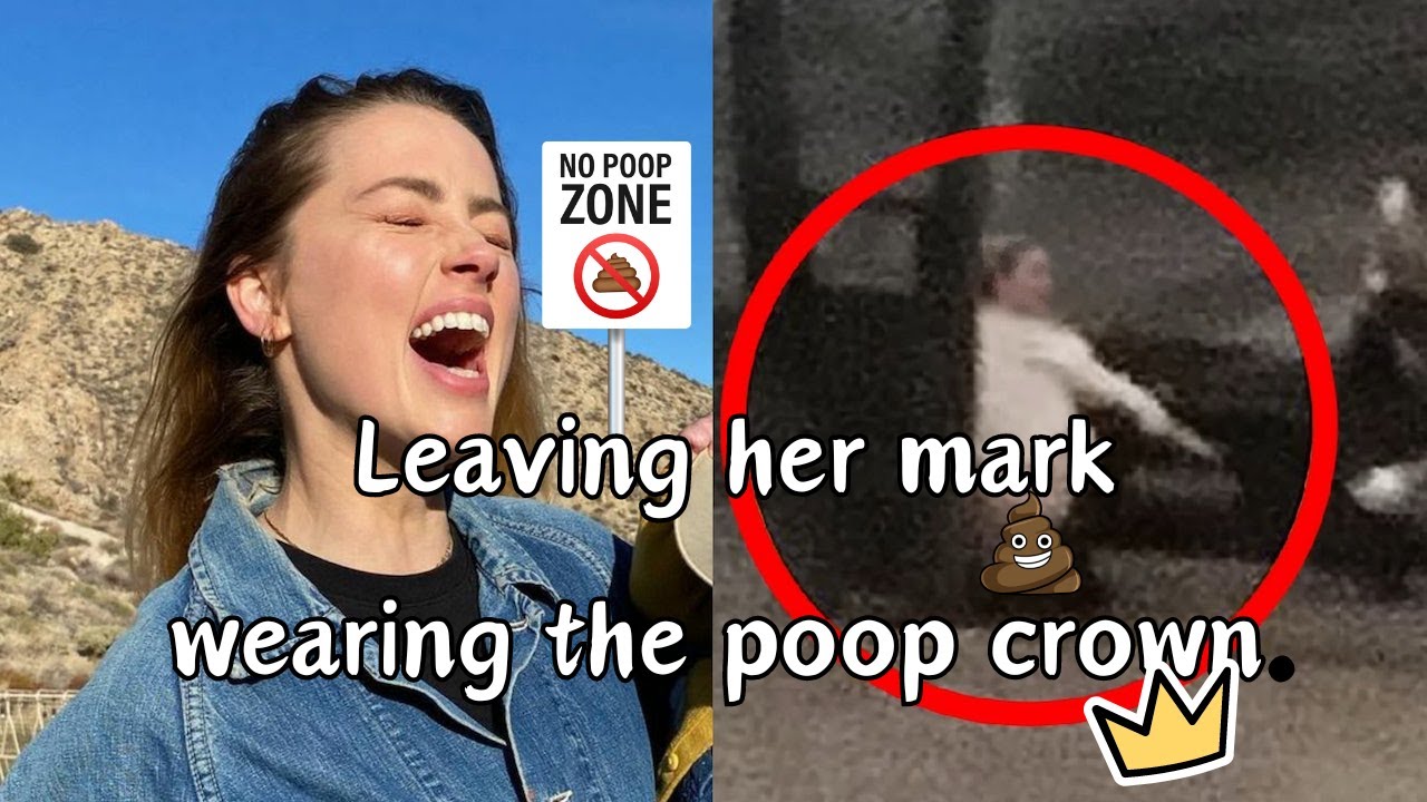 Leaving her mark, wearing the poop crown #amberheard #jonnydeep # ...