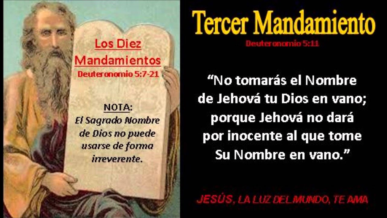 LOS DIEZ MANDAMIENTOS (TERCER MANDAMIENTO) - YouTube