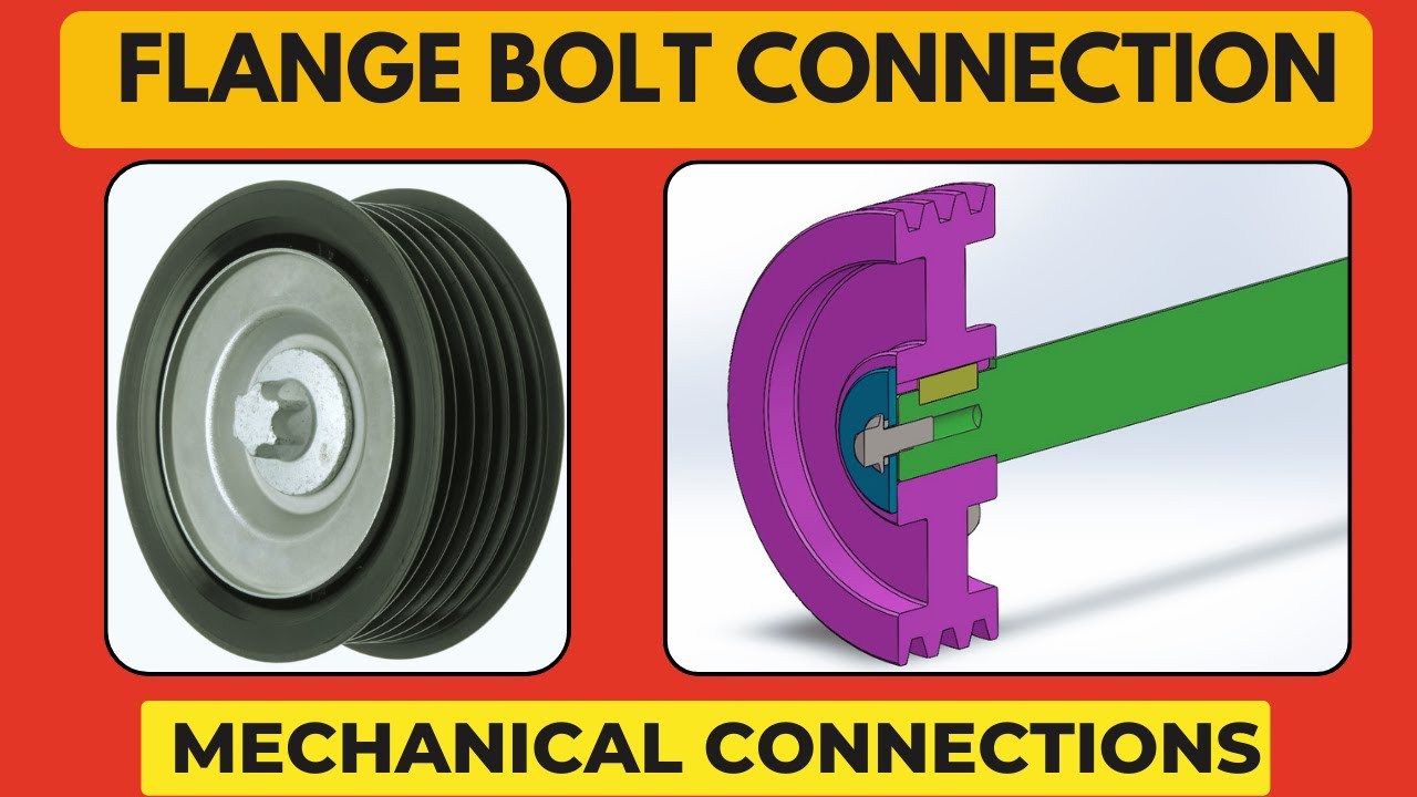 Flange Bolt Connection | Pulley Fixation Method | Solidworks Mechanical ...