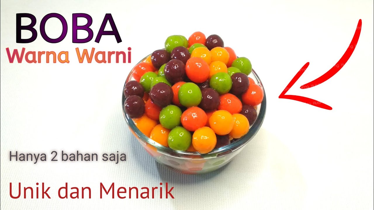 RESEP BOBA UBI WARNA WARNI CANTIK DAN MENARIK | BOBA SEHAT HANYA 2 ...