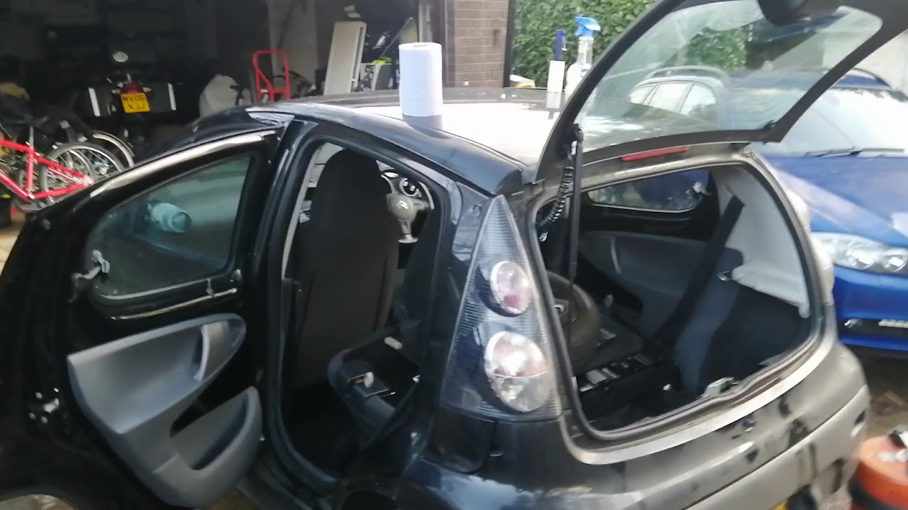 CITROEN C1 cracked / wet boot floor (Video 1 of 3) - YouTube