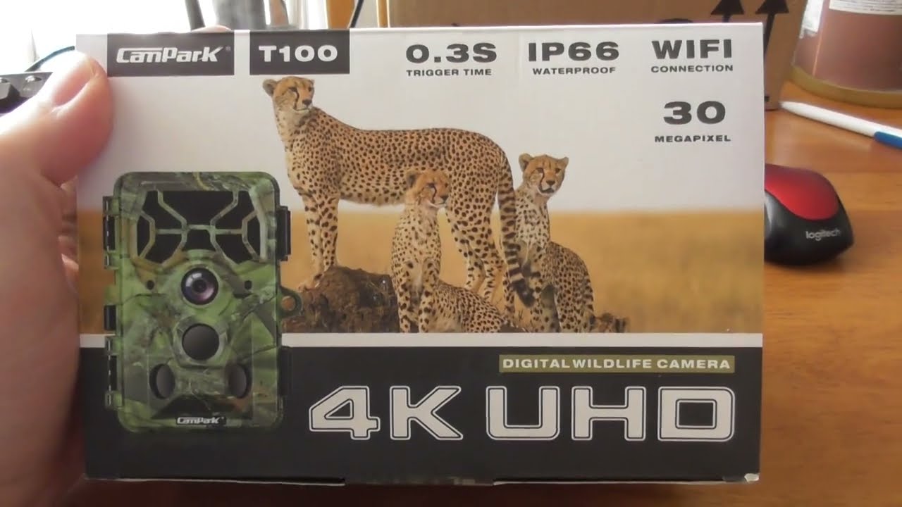4K Trail Camera Wildlife Camera unboxing & setup Campark T100 Game ...