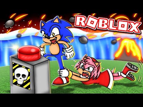 😱 DON'T TOUCH THE BUTTON!! - Sonic & Amy Play ROBLOX