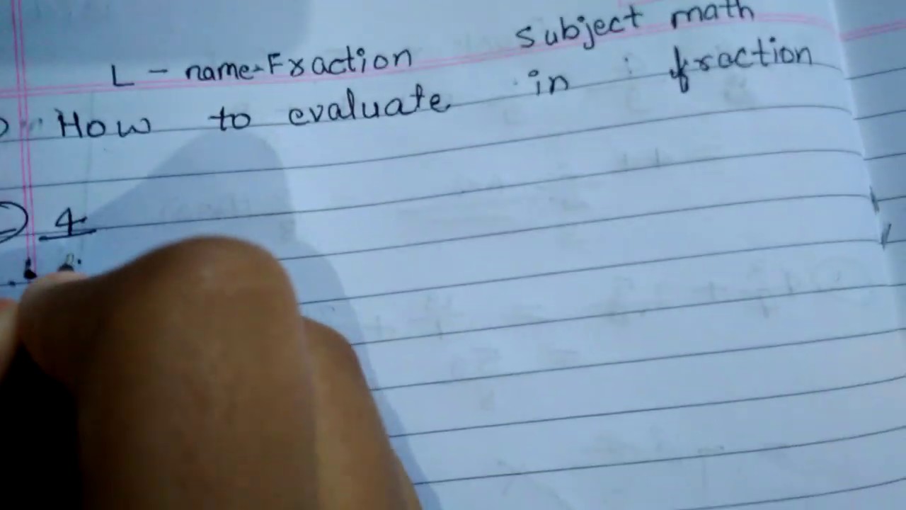 How to solve evaluate in fraction - YouTube