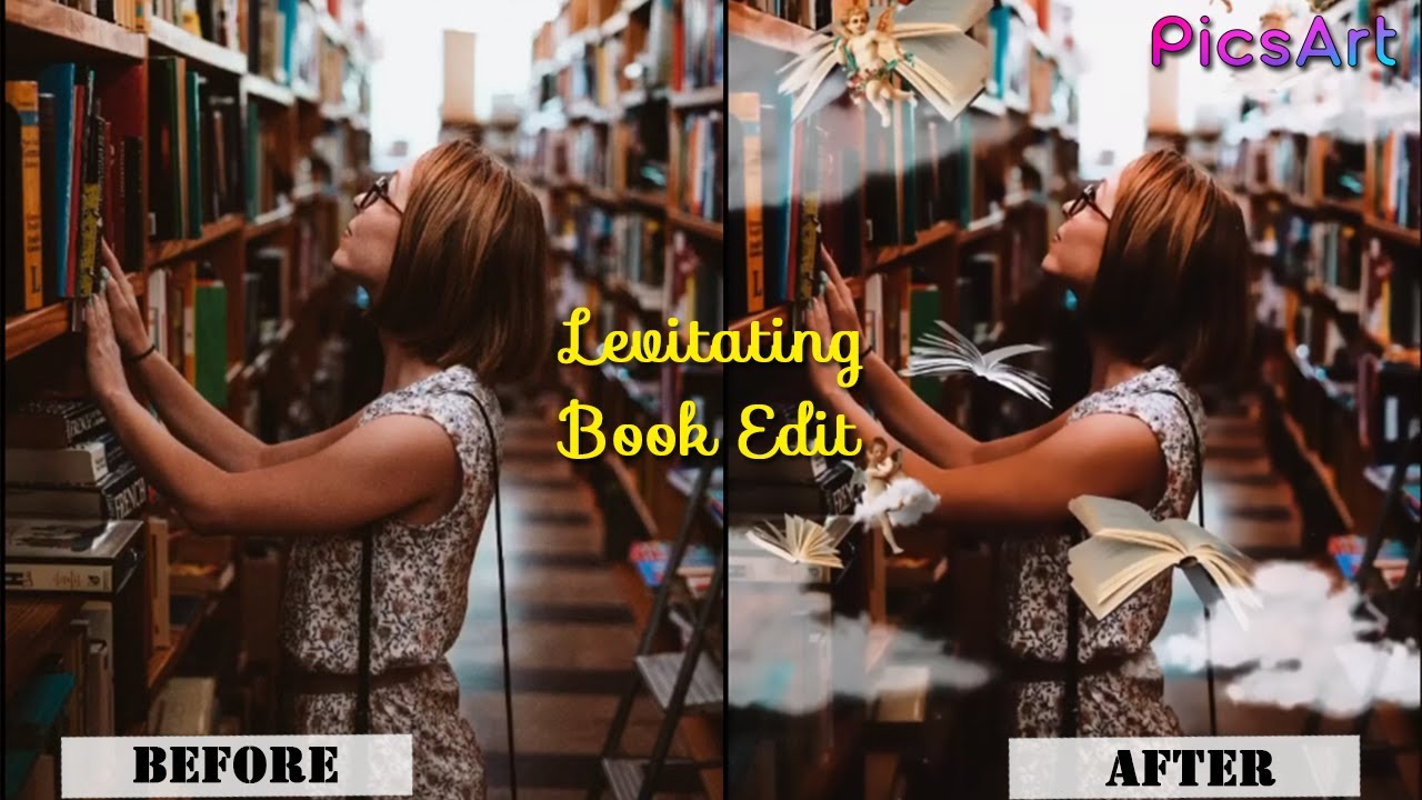 How to Create a Levitating Book Edit 📚 | PicsArt Tutorial - YouTube