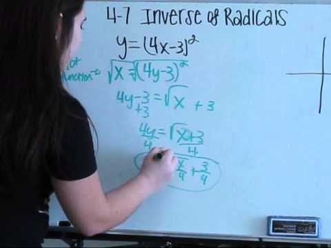 Inverse of Radicals Algebra 2 Tutorial - YouTube