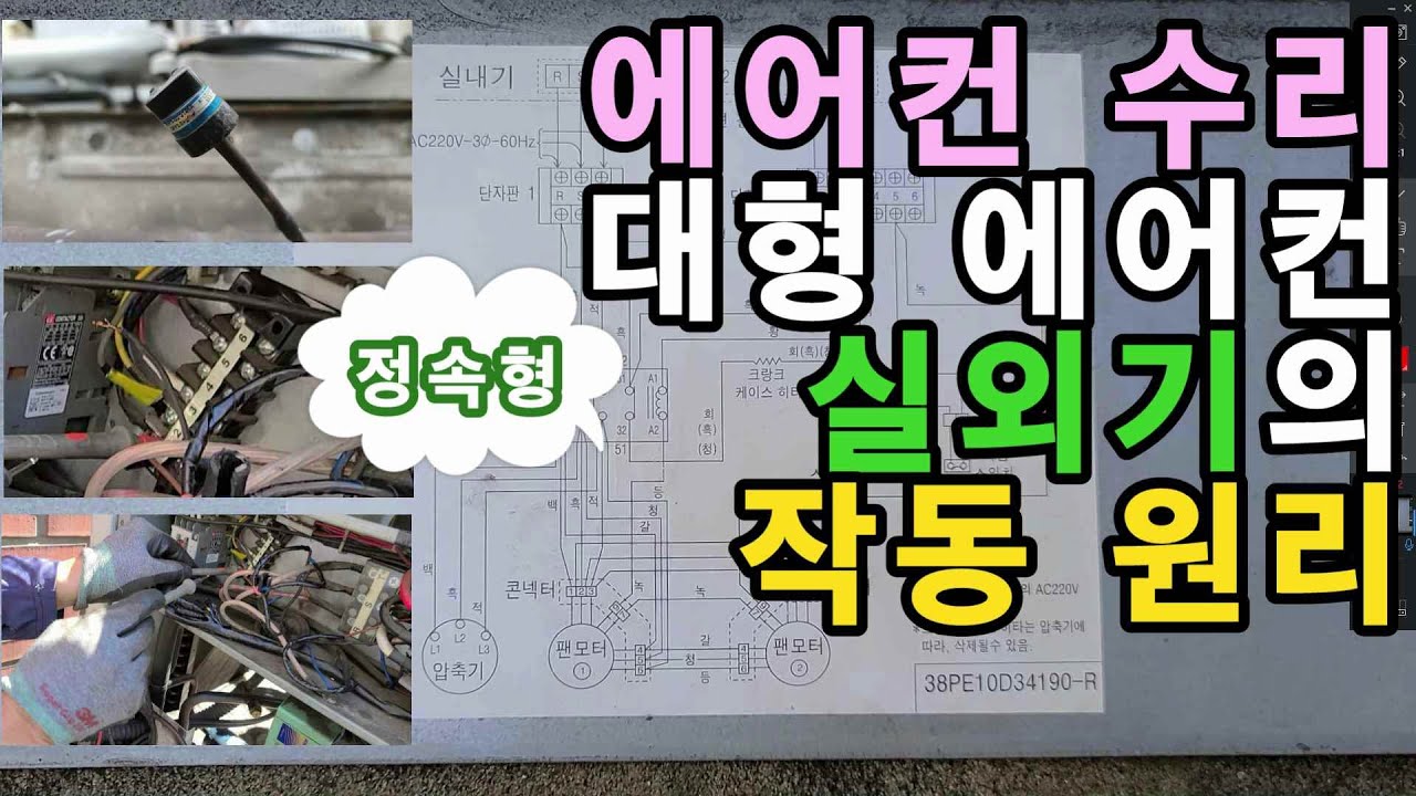 정속형 대형 에어컨의 실외기 작동 원리 에어컨의 실외기가 고장 시 고장 진단 방법 Youtube