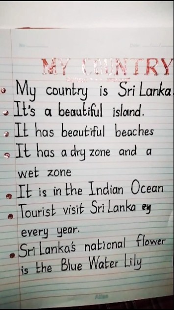 my country essay| Sri Lanka essay| 5sentences about Srilanka - YouTube