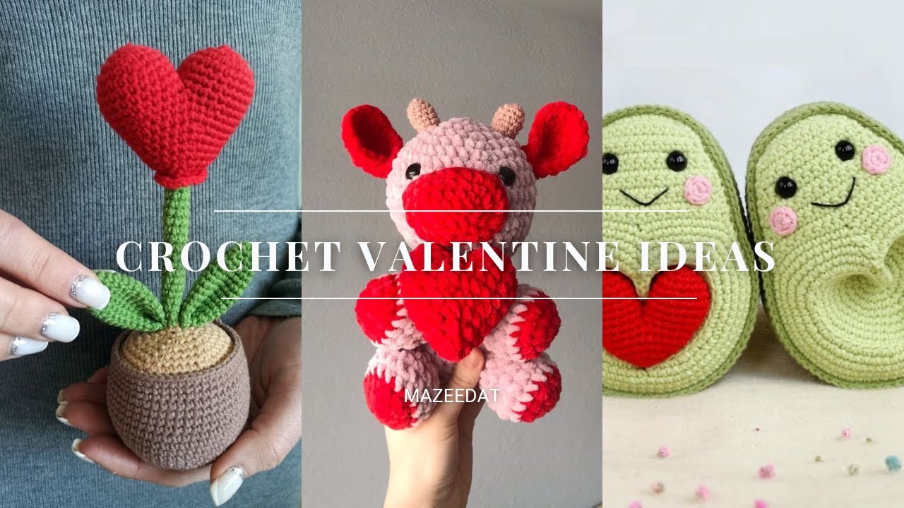 Cute crochet valentines gift ideas - YouTube