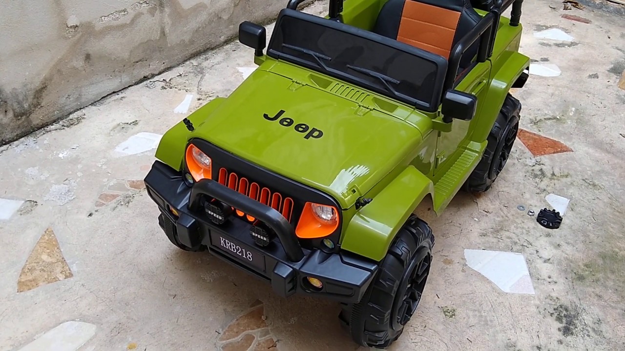 auto montable electrico 12v tipo jeep con control remoto - YouTube
