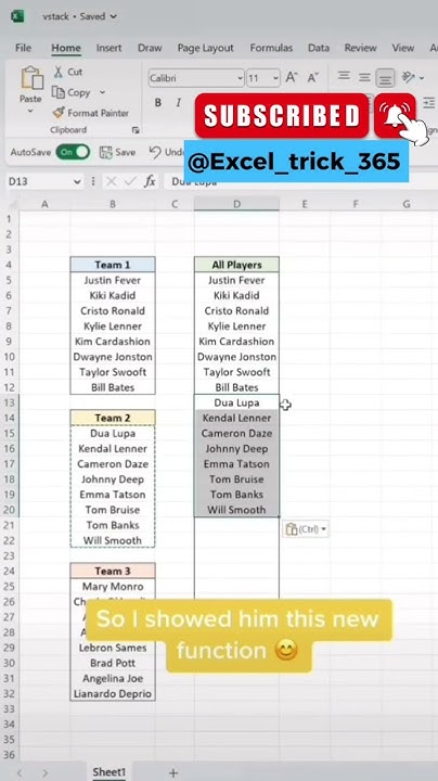 How to (v)stack arrays with this new function💯 #excel #microsoft #data #ytshorts #datascience ...