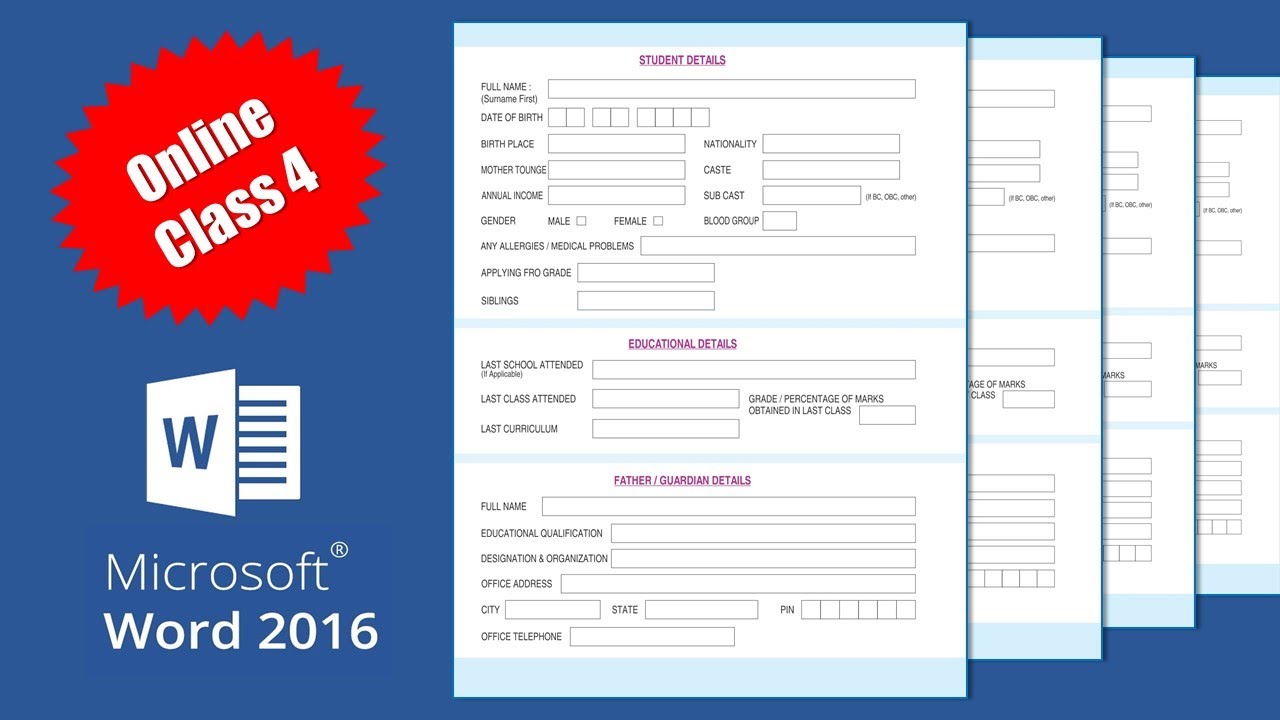 How To Design Admission Form In MS Word Create Admission Form YouTube how-to-design-admission-form-in-ms-word-create-admission-form-youtube