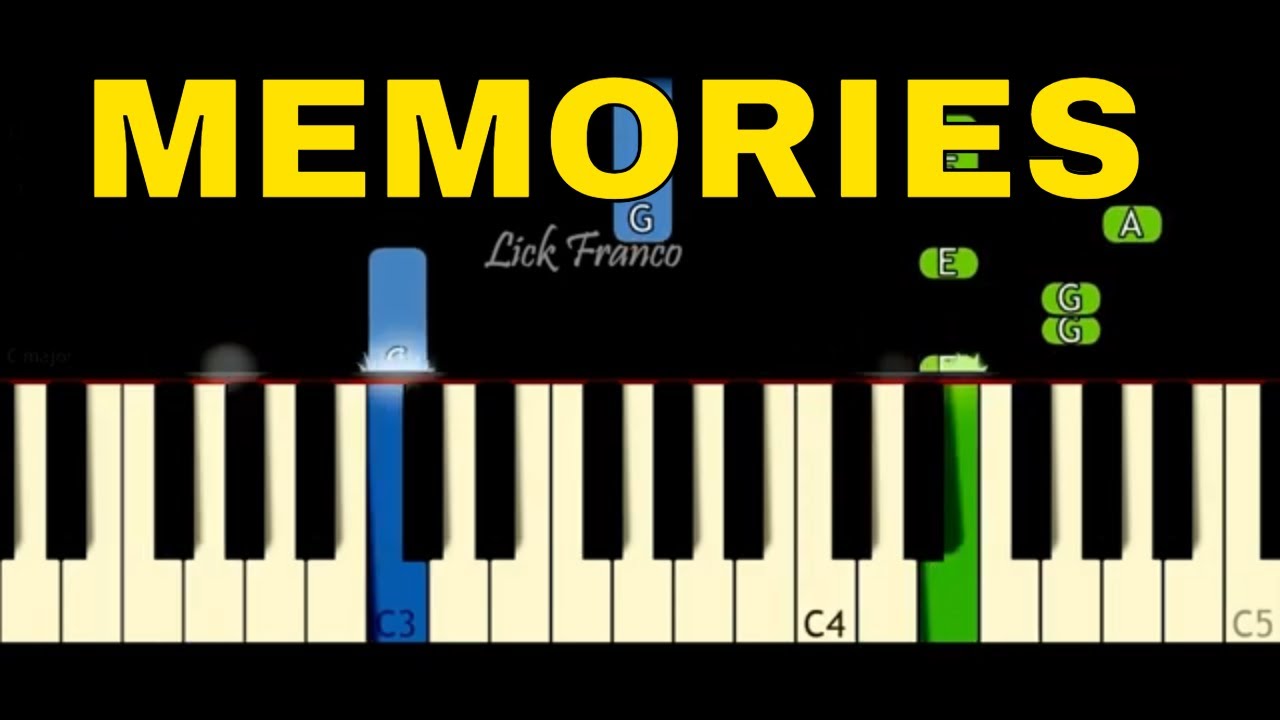 Memories Easy Piano Tutorial - YouTube