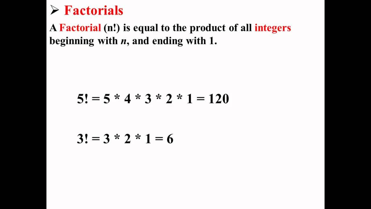 Factorials - YouTube