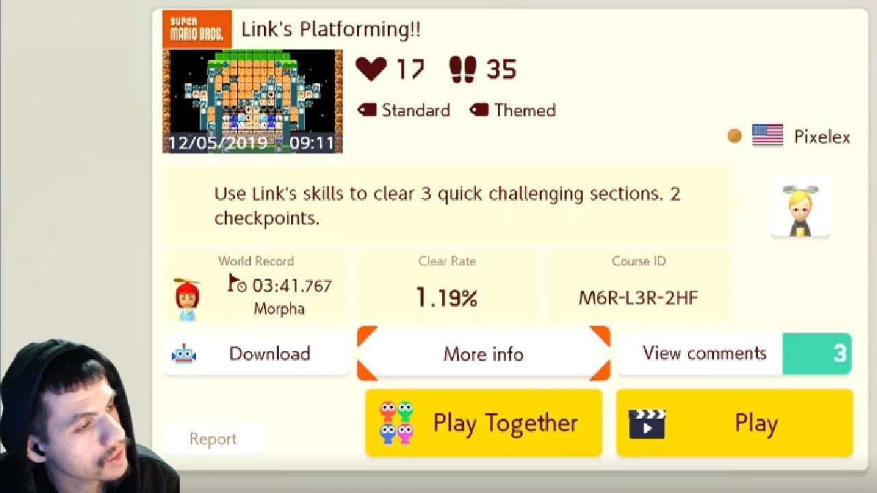 SMM2 - Links Platforming!! (M6R-L3R-2HF) - YouTube