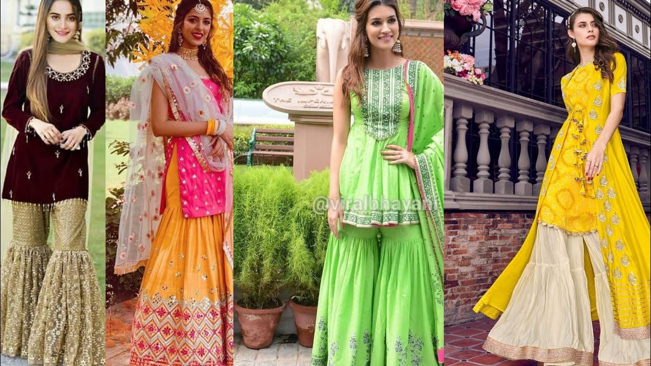 Wedding Gharara /summer casual gharara full dress designs ideas-by ...