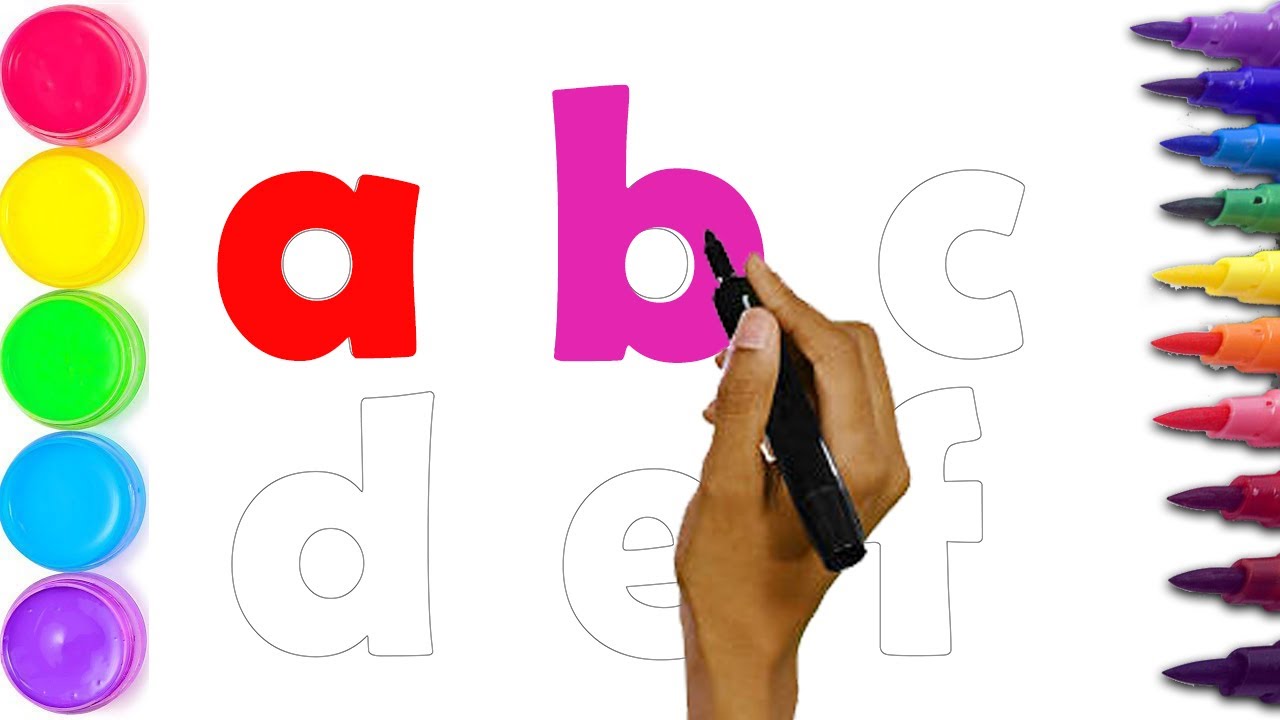 Easy ABC English Alphabet Learning by Tracing - How to Draw, Paint ...