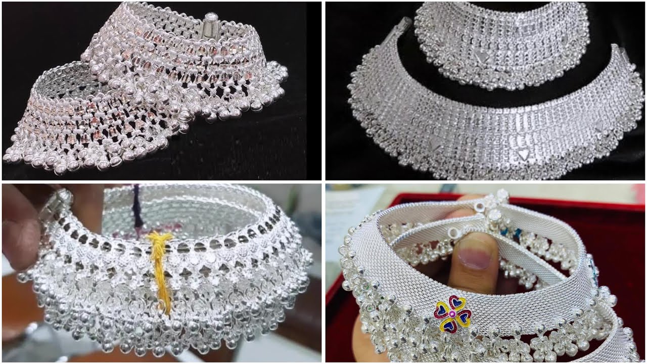 Latest Heavy Silver Payal Designs 2024 || Silver Dulhan Payal Designs ...