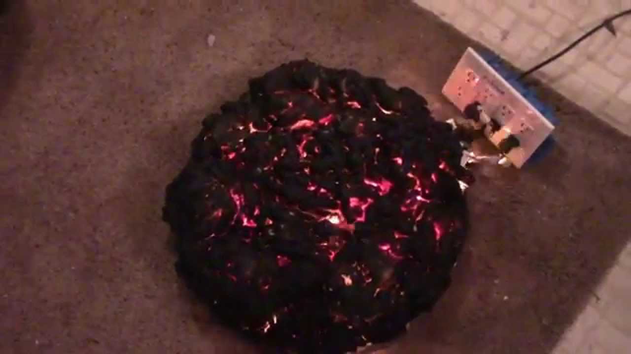Fake Fire Embers Witch Cauldron - Electrical Halloween Prop - YouTube